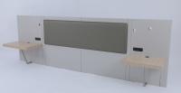 China Luxury Hilton Gaeden Inn Hotel Bedroom Furniture Modern King Headboard With Attached Nightstands for sale