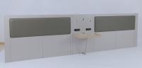 China Luxury Hotel Bedroom Furniture Modern Queen Headboard With Attached Nightstands for sale