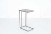 China Hotel Furniture Guestroom Public Space Metal Base C Shape End Table for sale