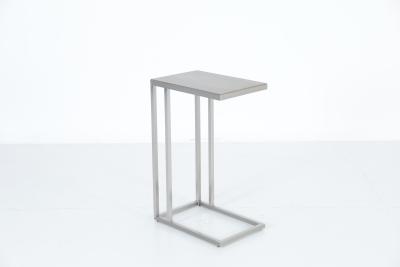 China Hotel Furniture Guestroom Public Space Metal Base C Shape End Table for sale