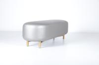 China Customized Premium Luxury Bedroom Upholstered Elliptical Bench for sale