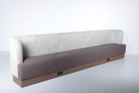 China American style solid wood simple living room straight row booth for sale