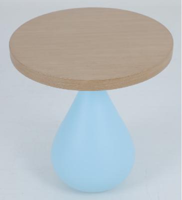 China Wood Round Top modern bedside table With Shapely Base for sale