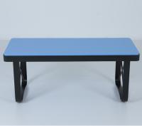 China Benjamin blue top square Small coffee table with metal base modern style for sale