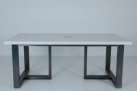 China Custom Modern Style Hotel Bar Table with Stone Top and Stainless Steel Base for sale