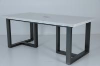 China Custom Modern Style Hotel Bar Table with Stone Top and Stainless Steel Base for sale