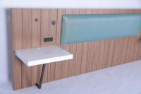 China Modern Simple Hotel Solid Wood King Headboard With Two Nightstands for sale