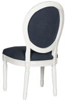 China French  New model modern style oval back white wood frame with  black  fabric wood dining chair for sale