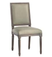 China White Natural oak wood frame linen fabric wooden dining chair for sale