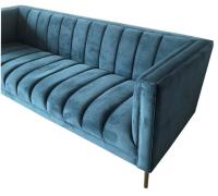 China 2018 New model blue couch fabric upholstery furniture for wedding rental Metal sofa for sale