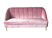 China Pink velvet sofa,velvet  couch fabric upholstery furniture for wedding rental sofa for sale