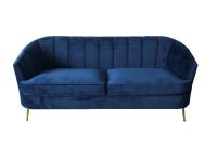 China 2018 New model blue couch velvet upholstery furniture for wedding rental sofa for sale