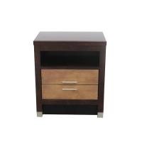 China American Style HPL Veneer Top Hotel Bedside Tables With Brass Golden Metal Legs for sale