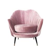 China 2018 new design custom made pink velvet single sofa chair for sale