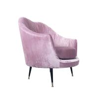 China 2018 new design custom made pink velvet single sofa chair for sale