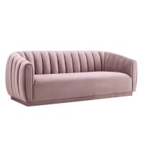 China Hotsale luxury wedding furniture pink velvet sofas for sale