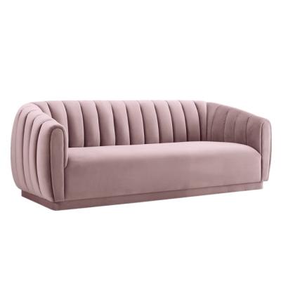 China Hotsale luxury wedding furniture pink velvet sofas for sale