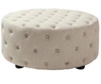 China Luxury Antique Fabric Footstool And Bedroom Ottoman Bench With Button Fabric for sale