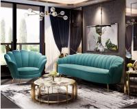 China Pink couch velvet tufting upholstered  wedding rental metal living room sofa with 4 metel legs for sale
