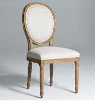 China French style vintage natural oak wood frame wooden dining chair for sale