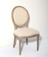 China French style vintage natural oak wood frame wooden dining chair for sale