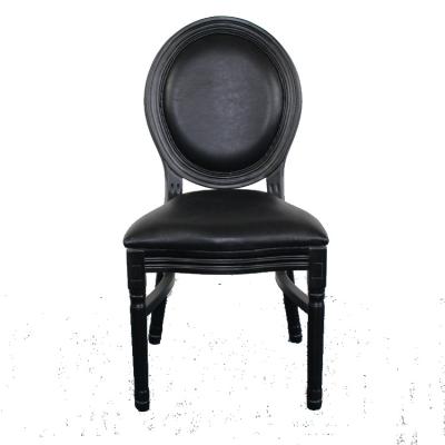 China French style oak wood frame antique wedding stackable  louis chair for sale