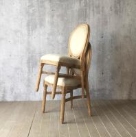China French style oak wood frame antique wedding stackable  louis chair for sale