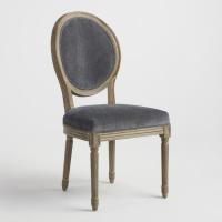 China French style oak wood frame with oval back antique wedding stackable louis xv chair for sale