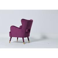 China Modern Elegant Upholstery Living Room Single Sofa Stackable Dark Red Velvet for sale