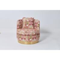 China American Style Living Room Couches Crazy Beautiful Velvet Fabric Single Leisure Chair for sale