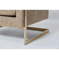 China Natural Linen Material Fabric Brown Color Sofas For Small Spaces , Long Life for sale