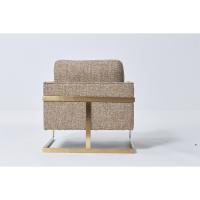 China Natural Linen Material Fabric Brown Color Sofas For Small Spaces , Long Life for sale