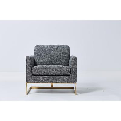 China Modern Style Living Room Couches , Natural Linen Material Fabric Grey Couches for sale