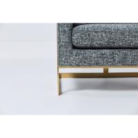 China Modern Style Living Room Couches , Natural Linen Material Fabric Grey Couches for sale