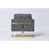 China Modern Style Living Room Couches , Natural Linen Material Fabric Grey Couches for sale