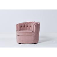 China Luxury Comfortable Living Room Furniture Couches Pink Velvet Fabric With Solid Wood for sale