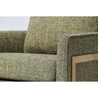 China Fashion Living Room Couches Natural Linen Material Fabric Green With Metal Base for sale