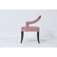 China Elegant Contracted Pink Velvet Contemporary Dining Room Chairs For Event Wedding for sale