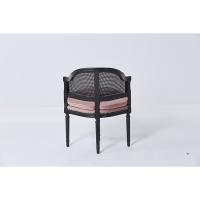 China Kiss Shape Modern Dining Room Chairs Lovely Pink Velvet With Black Solid Wood for sale