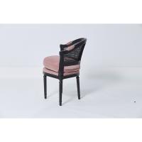 China Kiss Shape Modern Dining Room Chairs Lovely Pink Velvet With Black Solid Wood for sale