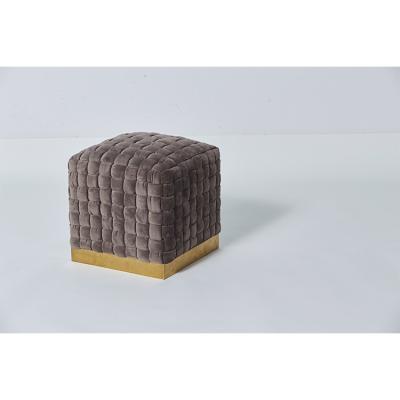 China Upholstery Brown Velvet Solid Wood Bedroom Ottoman Bench With Long Life for sale