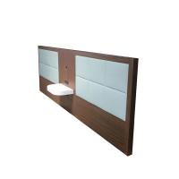 China Hampton Inn Hotel Style Wardrobe Furniture King Queen Headboard With Usb for sale
