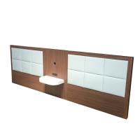 China Hampton Inn Hotel Style Wardrobe Furniture King Queen Headboard With Usb for sale
