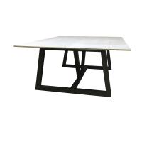 China New Customized Stone Or Wood Top Black Stainless Steel  Living Room Coffee Table for sale