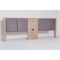 China Simple Upholstery Fabric Hotel Style Headboards , Queen Bed Headboard With Solid Wood for sale