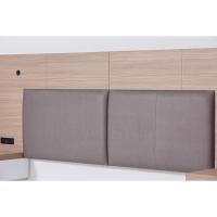 China Customized Hotel Furniture King Bed Headboard Upholstery Fabric With Solid Wood for sale