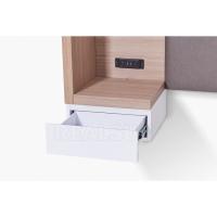 China Customized Hotel Furniture King Bed Headboard Upholstery Fabric With Solid Wood for sale