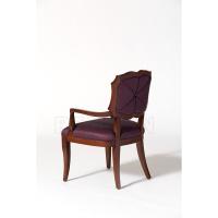 China Elegant Solid Walnut Frame Living Room Furniture Chairs With Upholstery Blackberry Fabric for sale