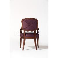 China Elegant Solid Walnut Frame Living Room Furniture Chairs With Upholstery Blackberry Fabric for sale