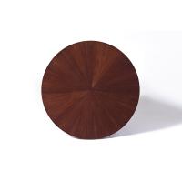 China Customizable Design MDF Living Room Coffee Table With Walnut Veneer Solid Wood Base for sale